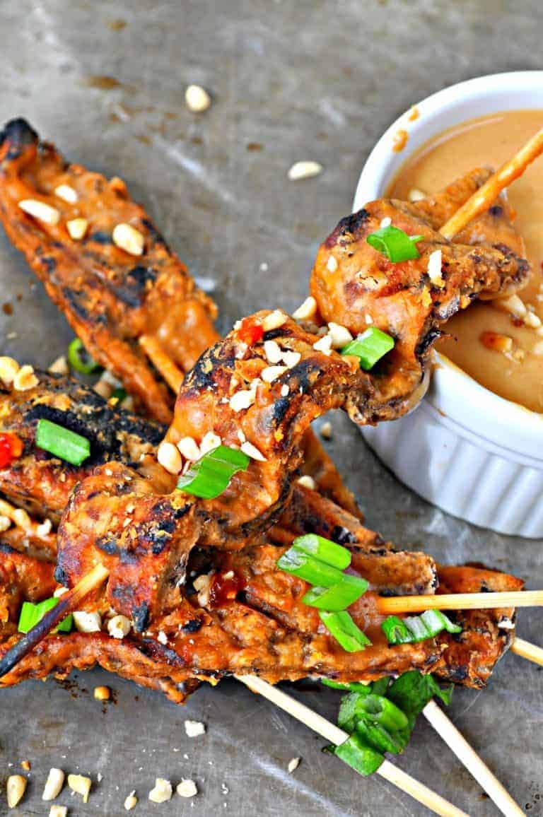 Vegan Black Bean Satay with Peanut Sauce - Rabbit and Wolves