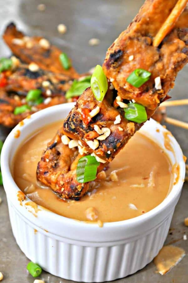 Vegan Black Bean Satay with Peanut Sauce - Rabbit and Wolves