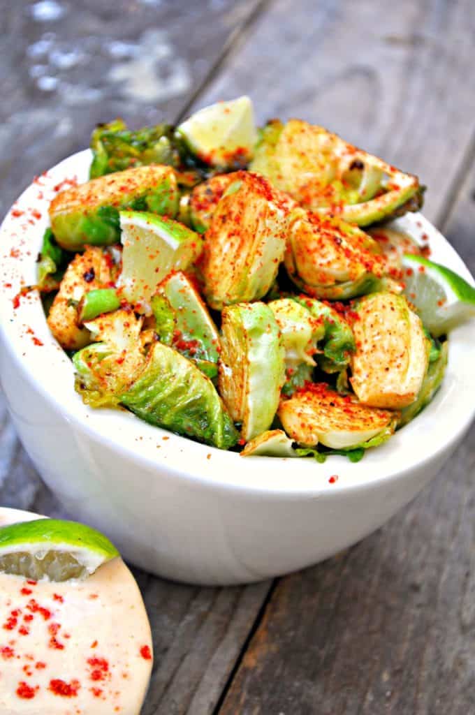 Vegan Chili Lime Fried Brussels Sprouts - Rabbit and Wolves