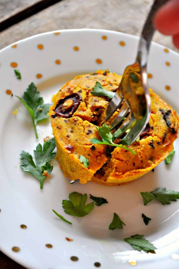 Vegan Mini Greek Omelettes - Rabbit and Wolves