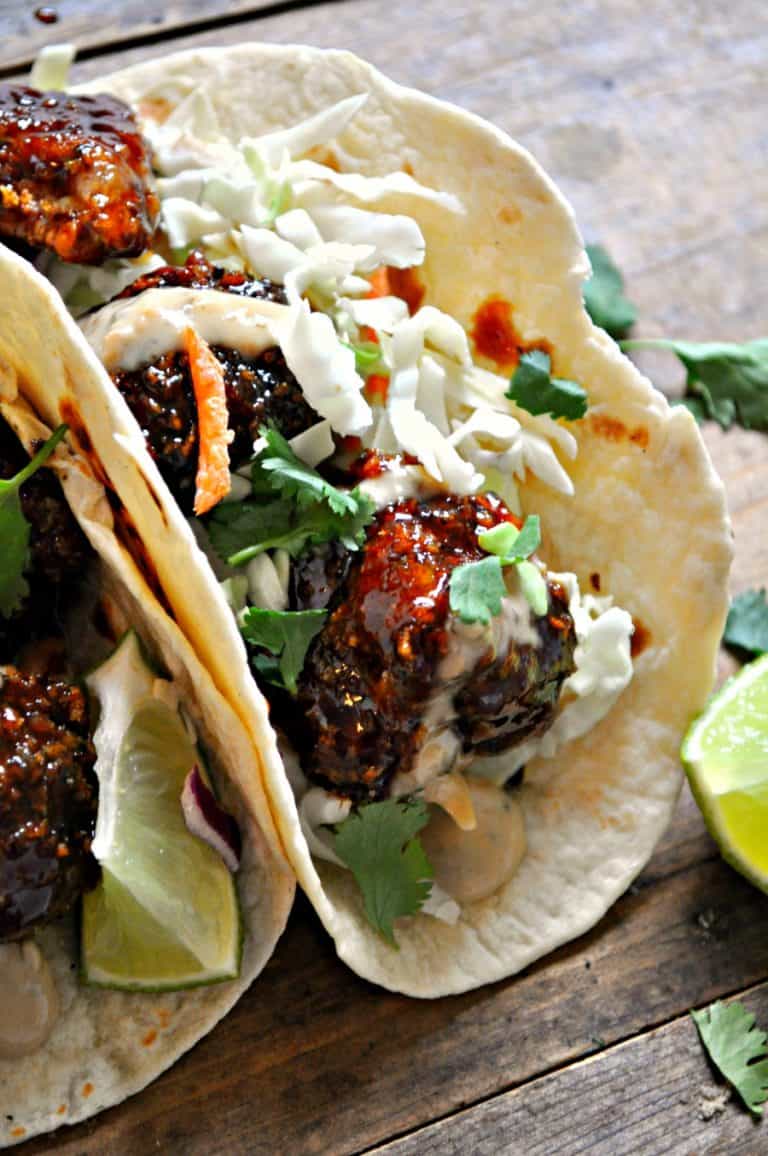 Vegan Crispy BBQ Broccoli Tacos - Rabbit and Wolves