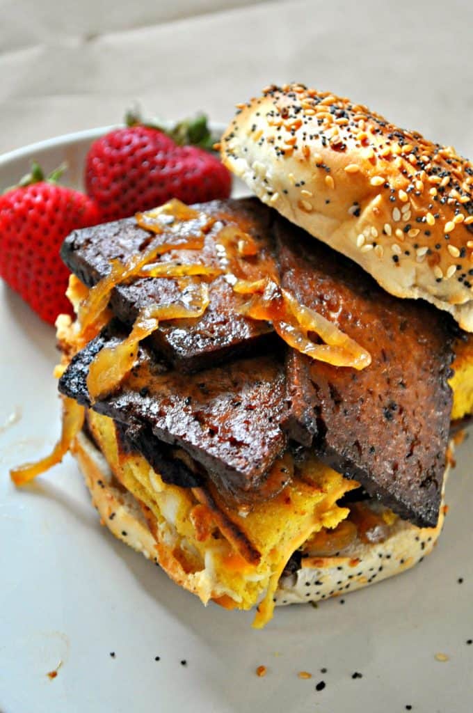 Vegan Philly Cheese Steak Breakfast Sandwiches - Rabbit and Wolves