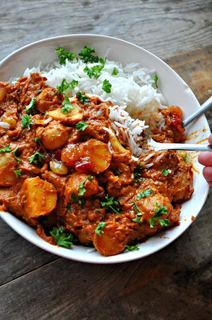 Vegan Butter Lentils and Potatoes - Rabbit and Wolves