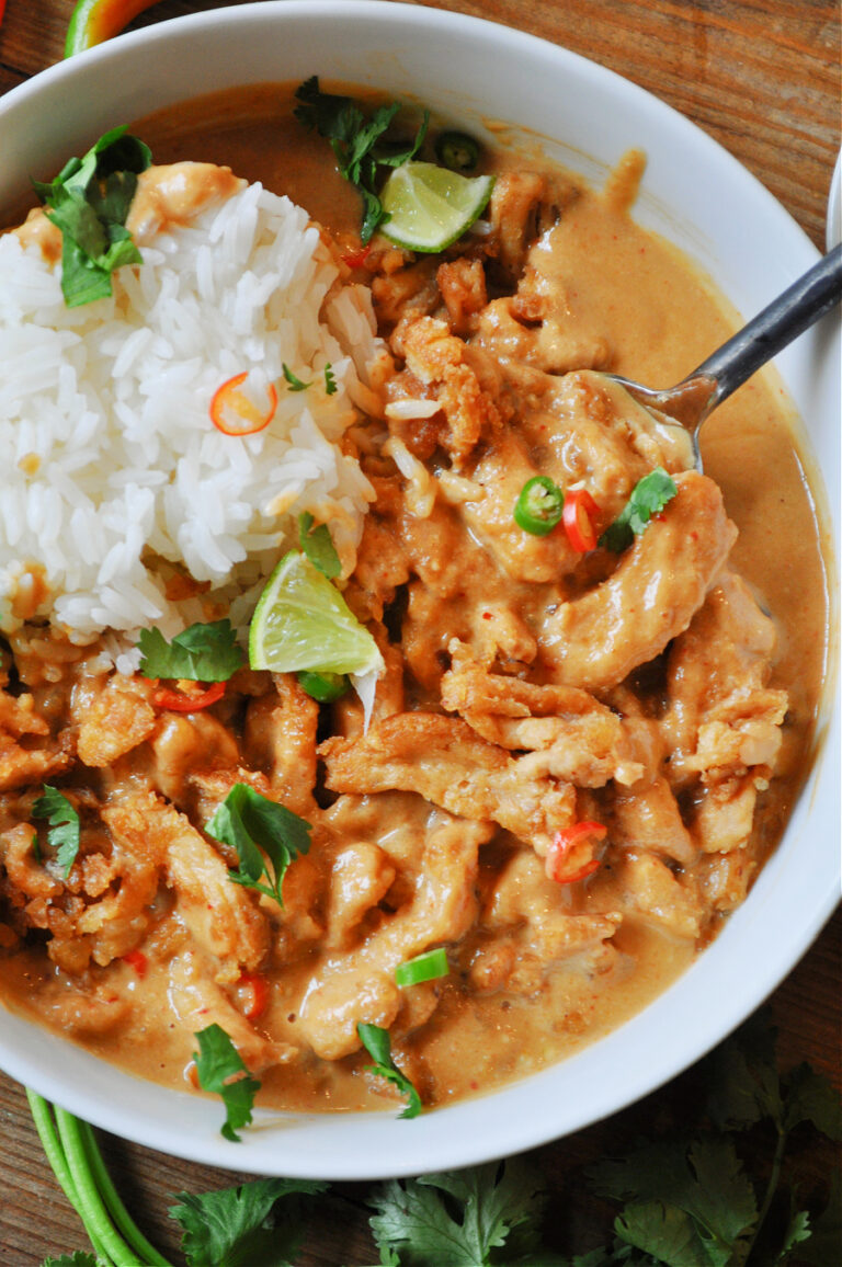 Creamy Vegan "Chicken" Satay - Rabbit and Wolves