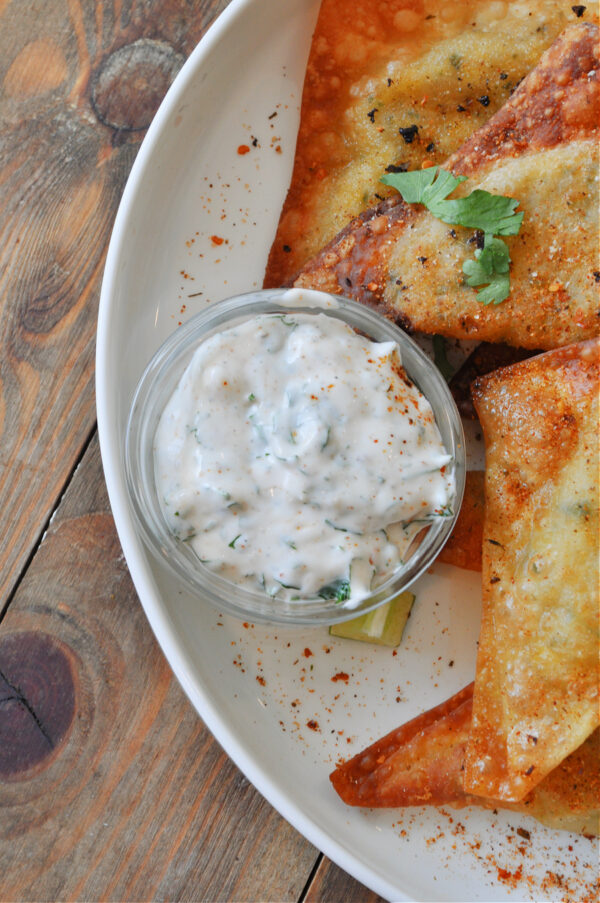 Vegan Street Corn Wontons - Rabbit and Wolves