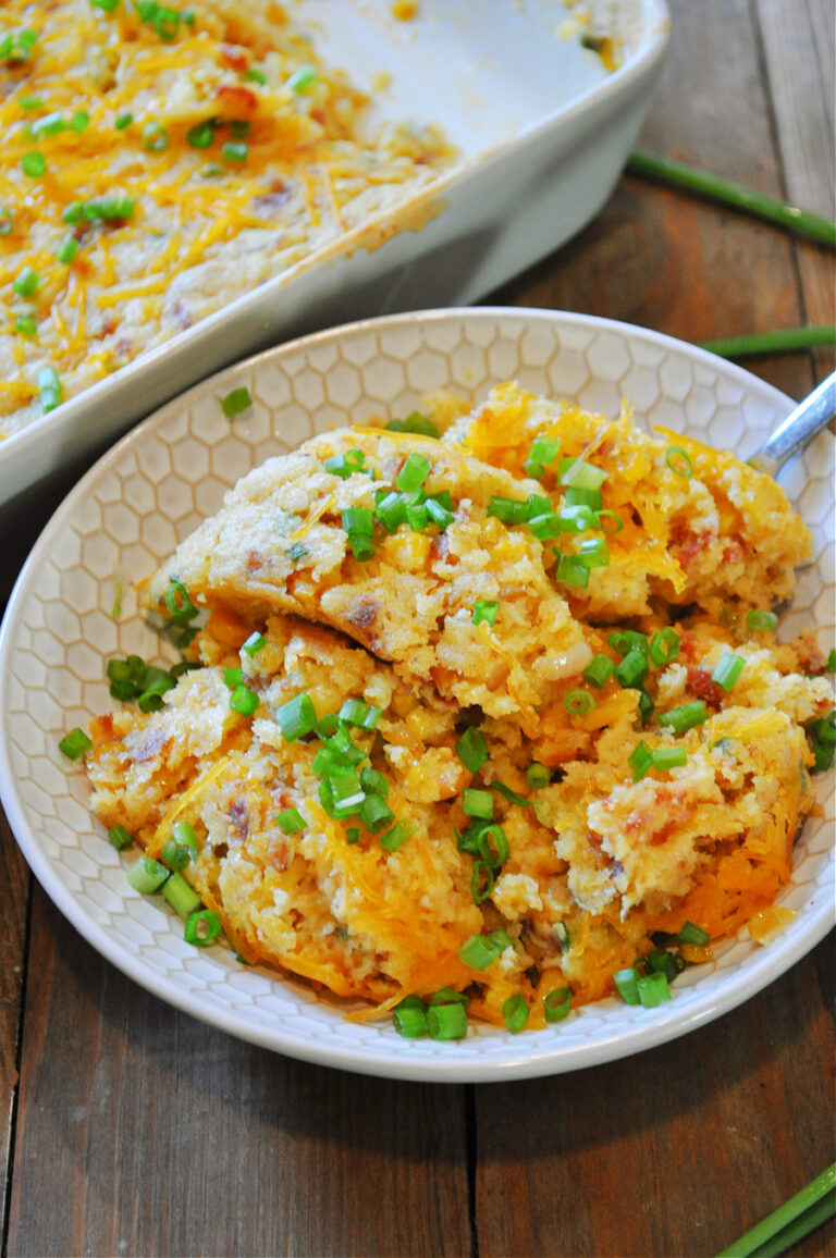 The Best Vegan Corn Casserole Ever - Rabbit and Wolves