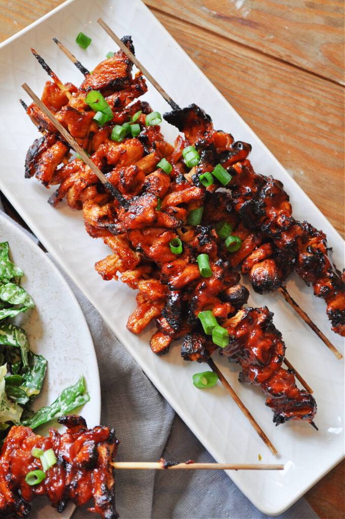 Meal Prep Vegan BBQ "Chicken" Skewers - Rabbit and Wolves