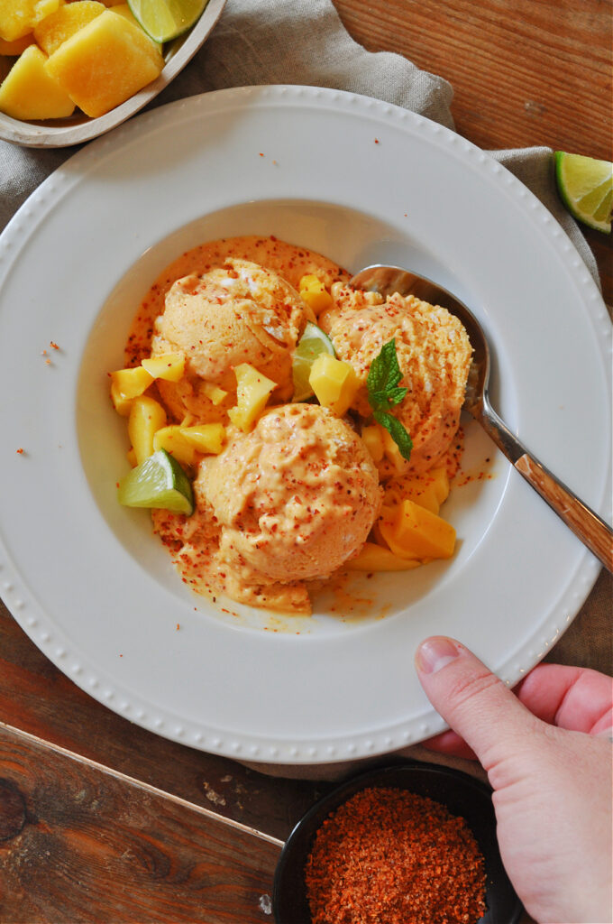 Mango Tajin No Churn Vegan Ice Cream - Rabbit and Wolves