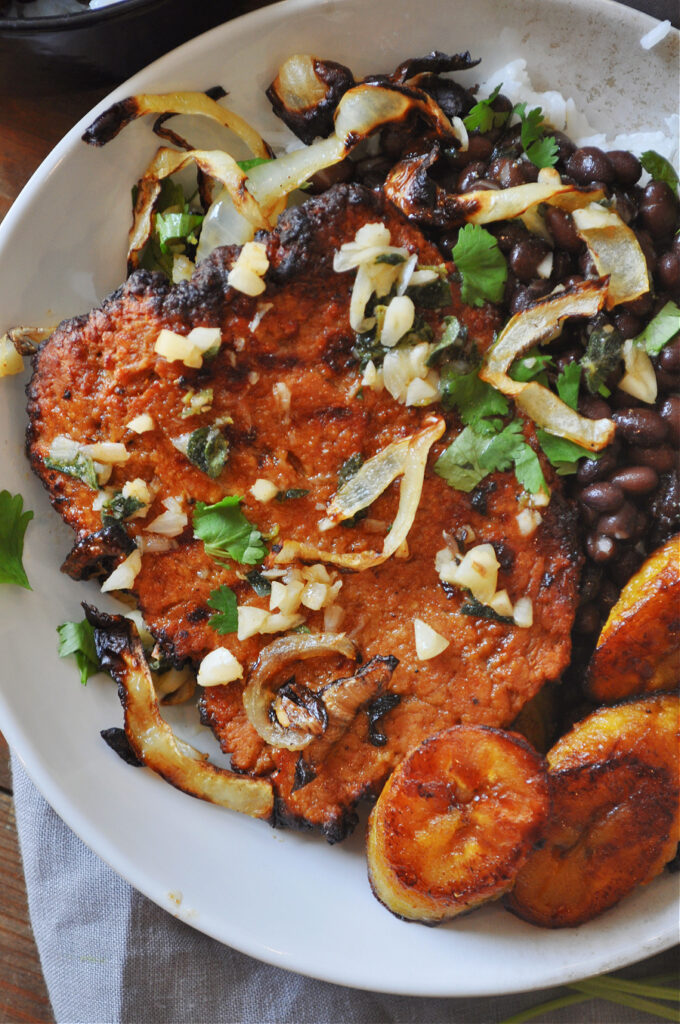 The Best Cuban-Inspired Vegan Steak - Rabbit and Wolves