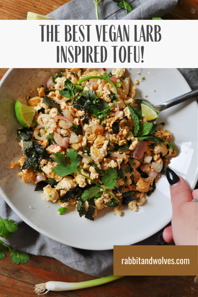 The Best Vegan Larb Inspired Tofu - Rabbit and Wolves