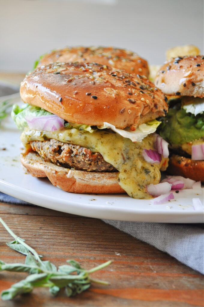 Chimichurri Grillable Vegan Butter Burgers - Rabbit and Wolves