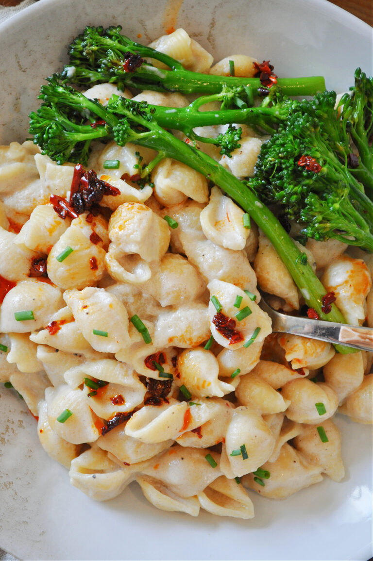 Vegan Roasted Garlic and Onion Miso Shells - Rabbit and Wolves