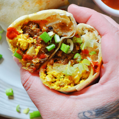 Spicy Ranch Vegan Breakfast Burritos(Meal Prep) - Rabbit and Wolves