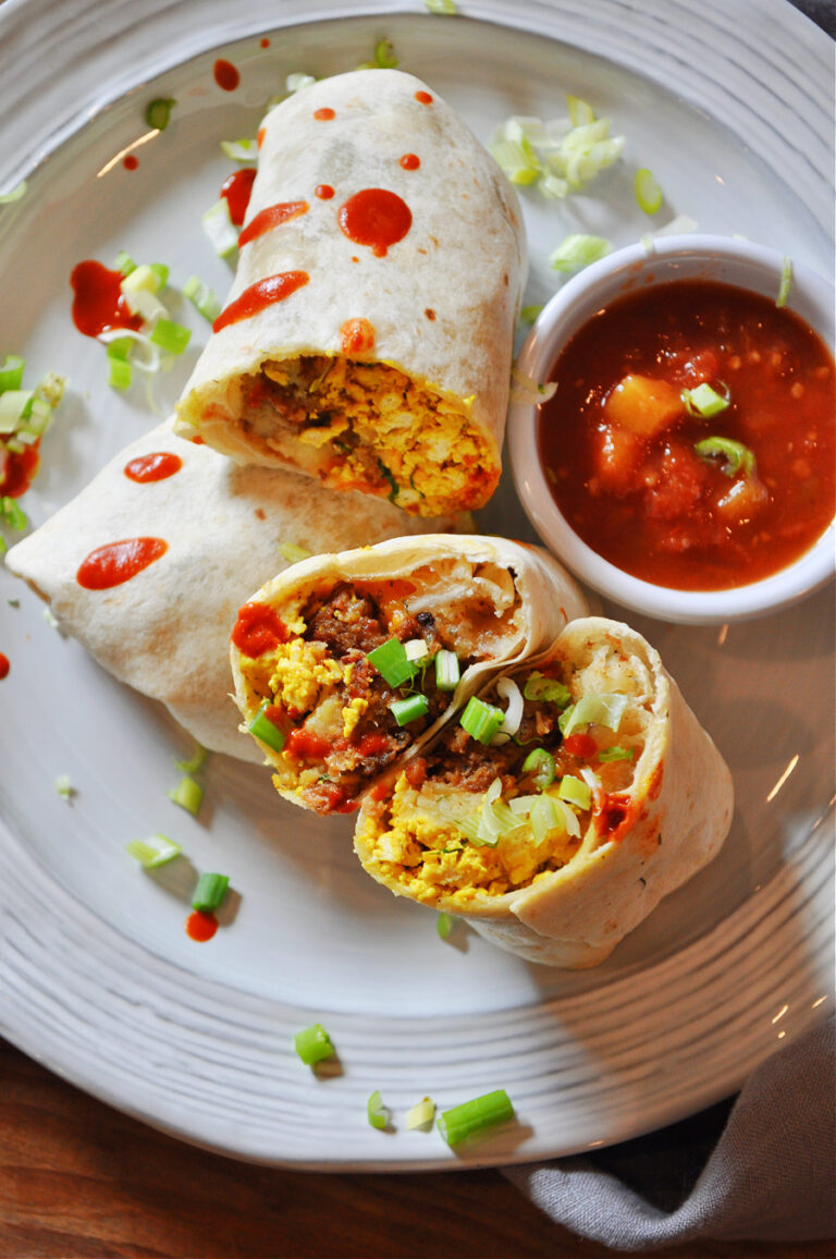 Spicy Ranch Vegan Breakfast Burritos(Meal Prep) - Rabbit and Wolves