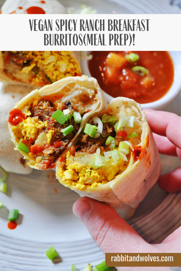 Spicy Ranch Vegan Breakfast Burritos(Meal Prep) - Rabbit and Wolves