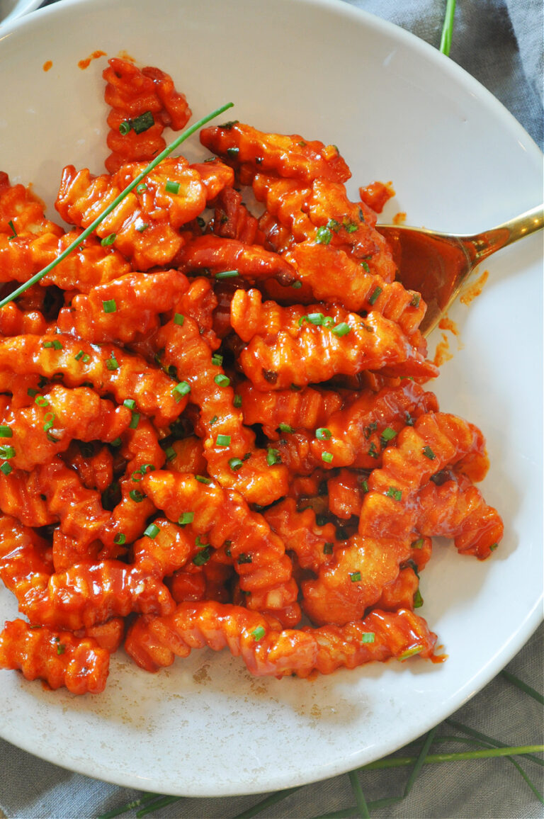 Vegan Sticky Spicy "Honey" Fries - Rabbit and Wolves